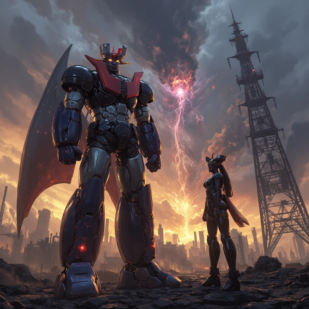 remodeled Mazinger Z , is 100 meters tall . constructed with modern ...