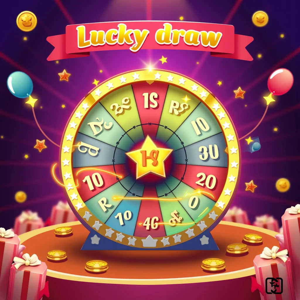 Lucky Draw Themes： with different amounts of prizes around，The center ...