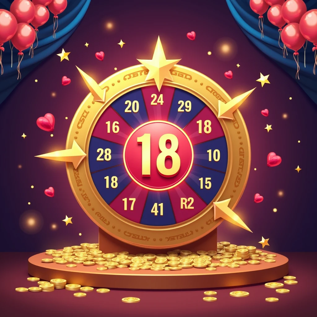 Lucky Draw Themes： with different amounts of prizes around，The center ...