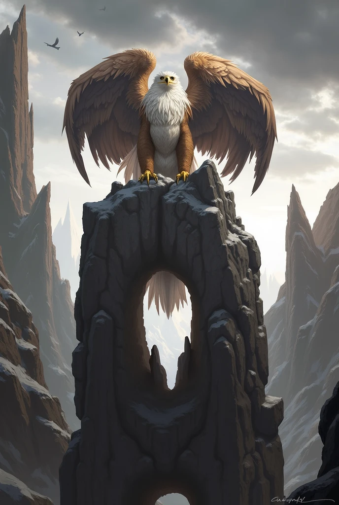 Image of a griphon in epic, with wings spread out in all their splendor ...