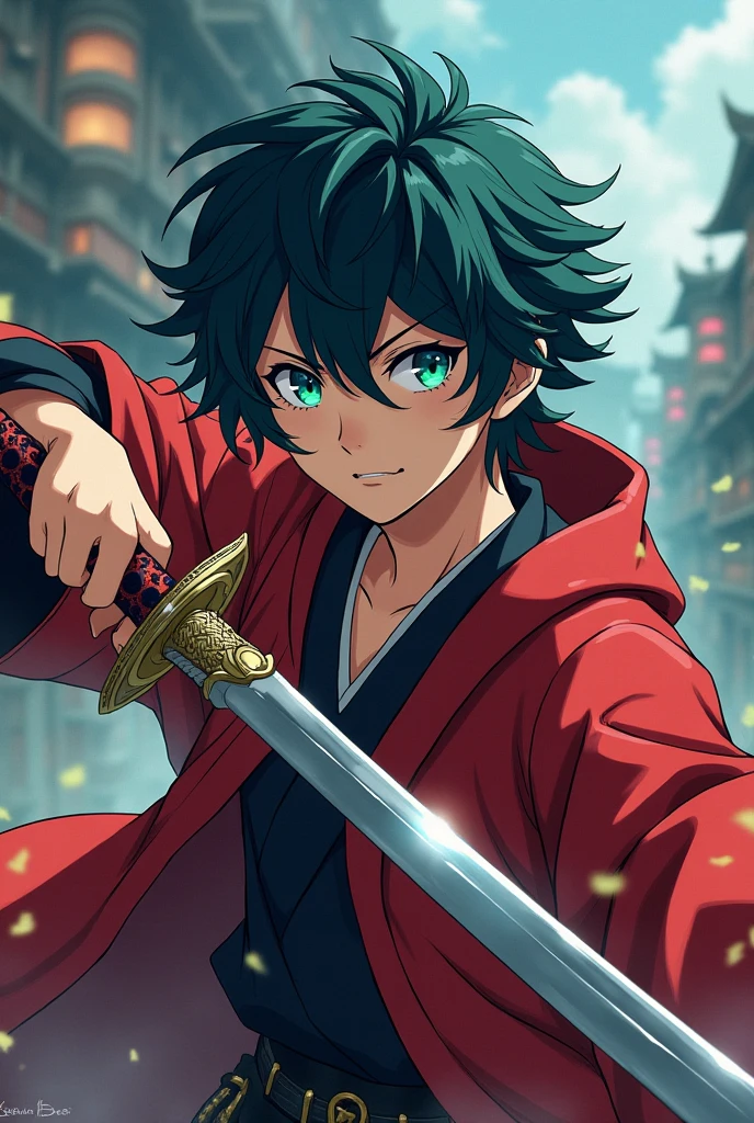 Demon Slayer anime. A young demon slayer, about seventeen years old ...