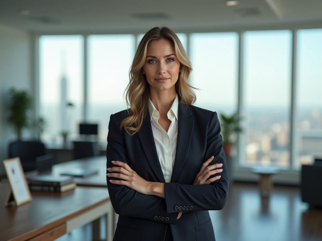 With the same woman succeeding in business - SeaArt AI