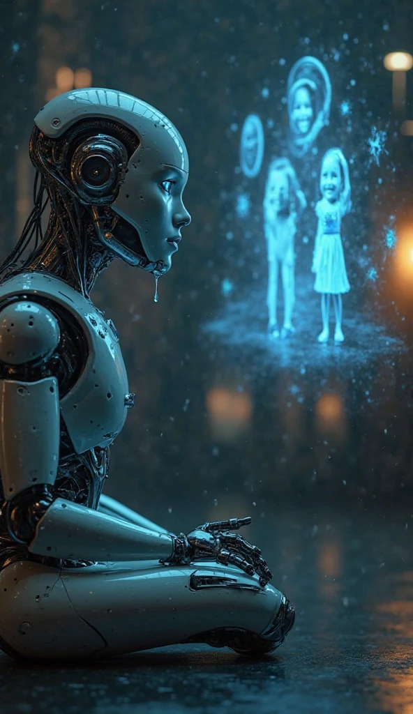 "A hyper-realistic humanoid AI robot with a sleek, futuristic design ...