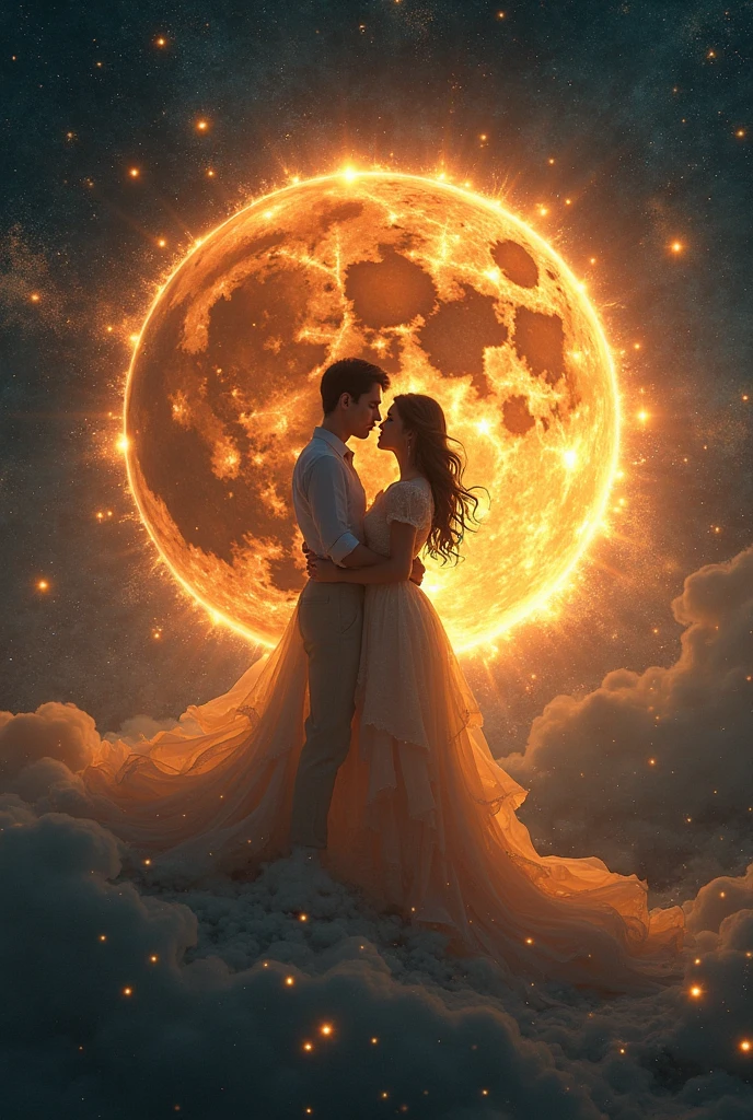 A romantic eclipse between the Sun and the Moon and Mother Earth ...