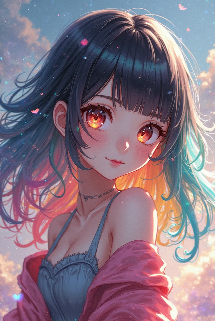 Make an anime girl who has the black serquillo and the rest of her ...