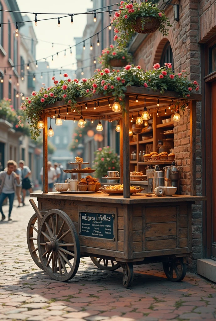 Wheelbarrow with coffee store - SeaArt AI