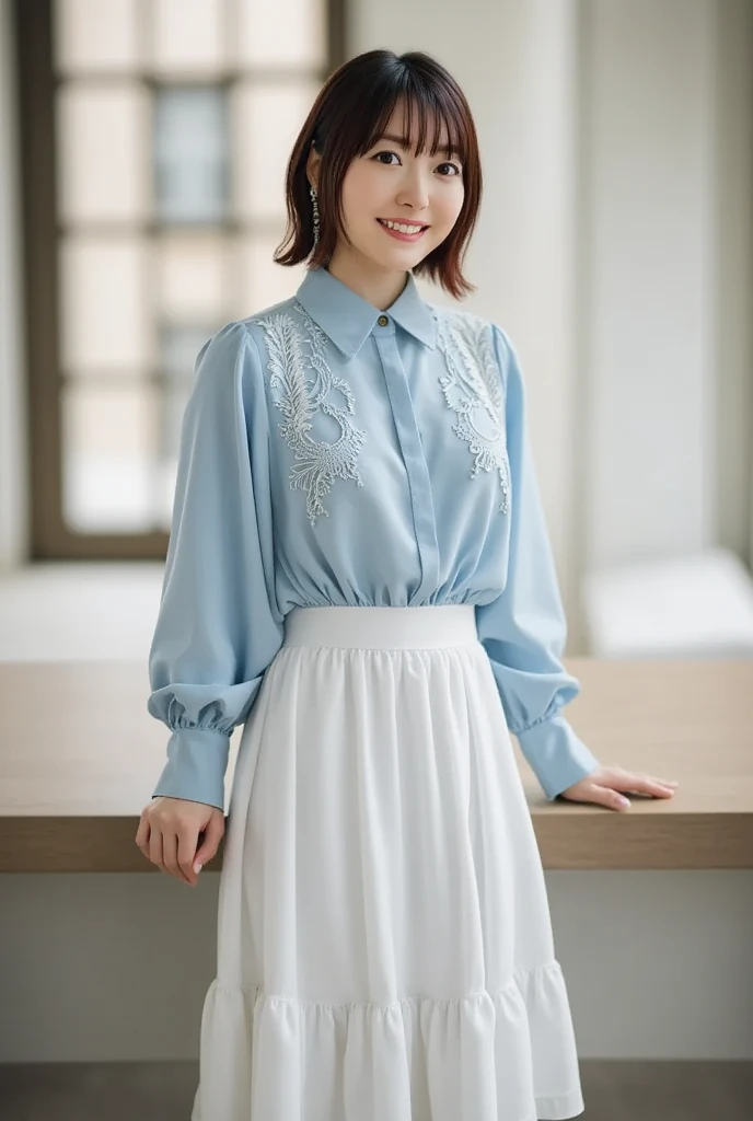 Photorealistic facing y、photorealistic、and her breasts are facing the ...