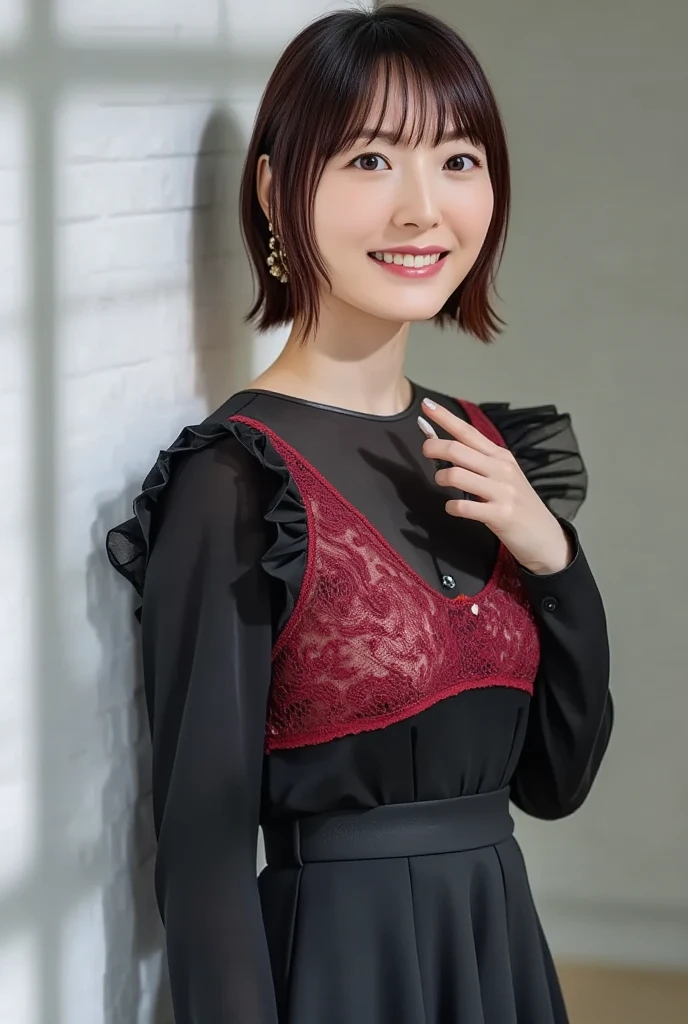 Photorealistic facing y、photorealistic、and her breasts are facing the ...