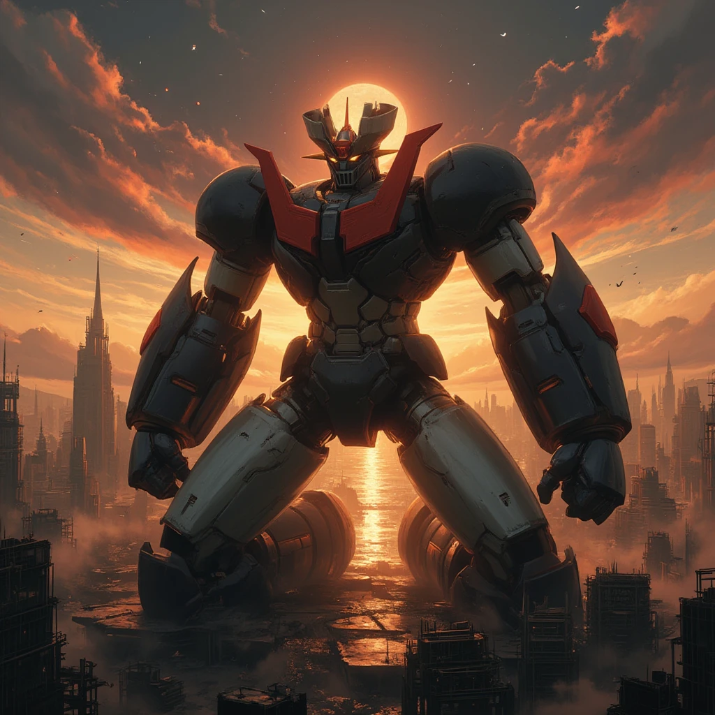 Mazinger Z with huge black and silver limbs , a very realistic version ...