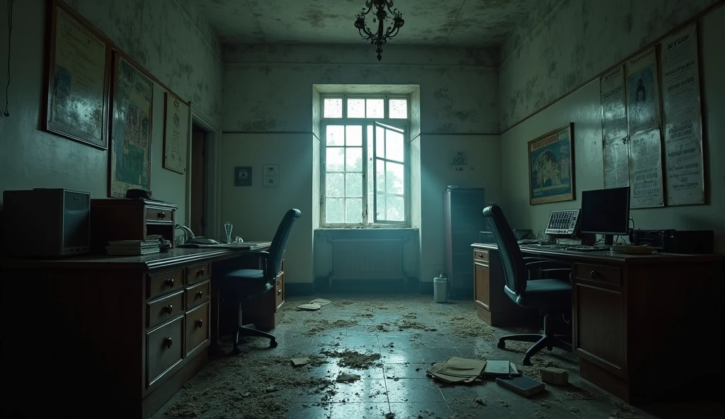 Dark and hyper-realistic cinematic scene, filmed with Zeiss Otus lenses ...