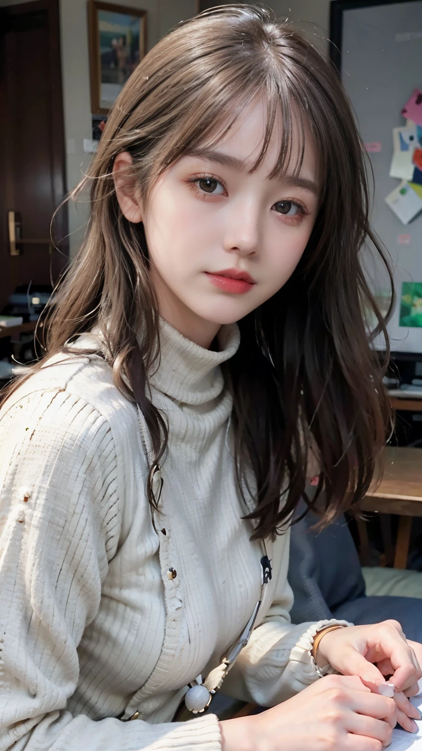 Arafed woman sitting at a table with a laptop and a pen - SeaArt AI