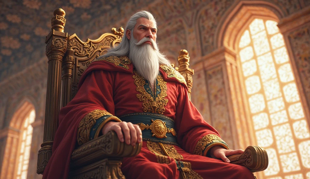 A 3D-rendered anime-style illustration of a wealthy and wise lord named ...
