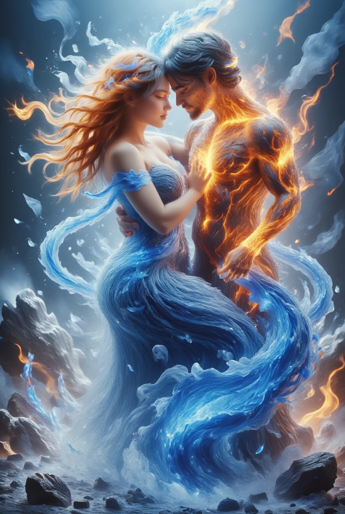 fantasy. Mystic. sex. Chubby plumper BBW woman's body consists of water ...