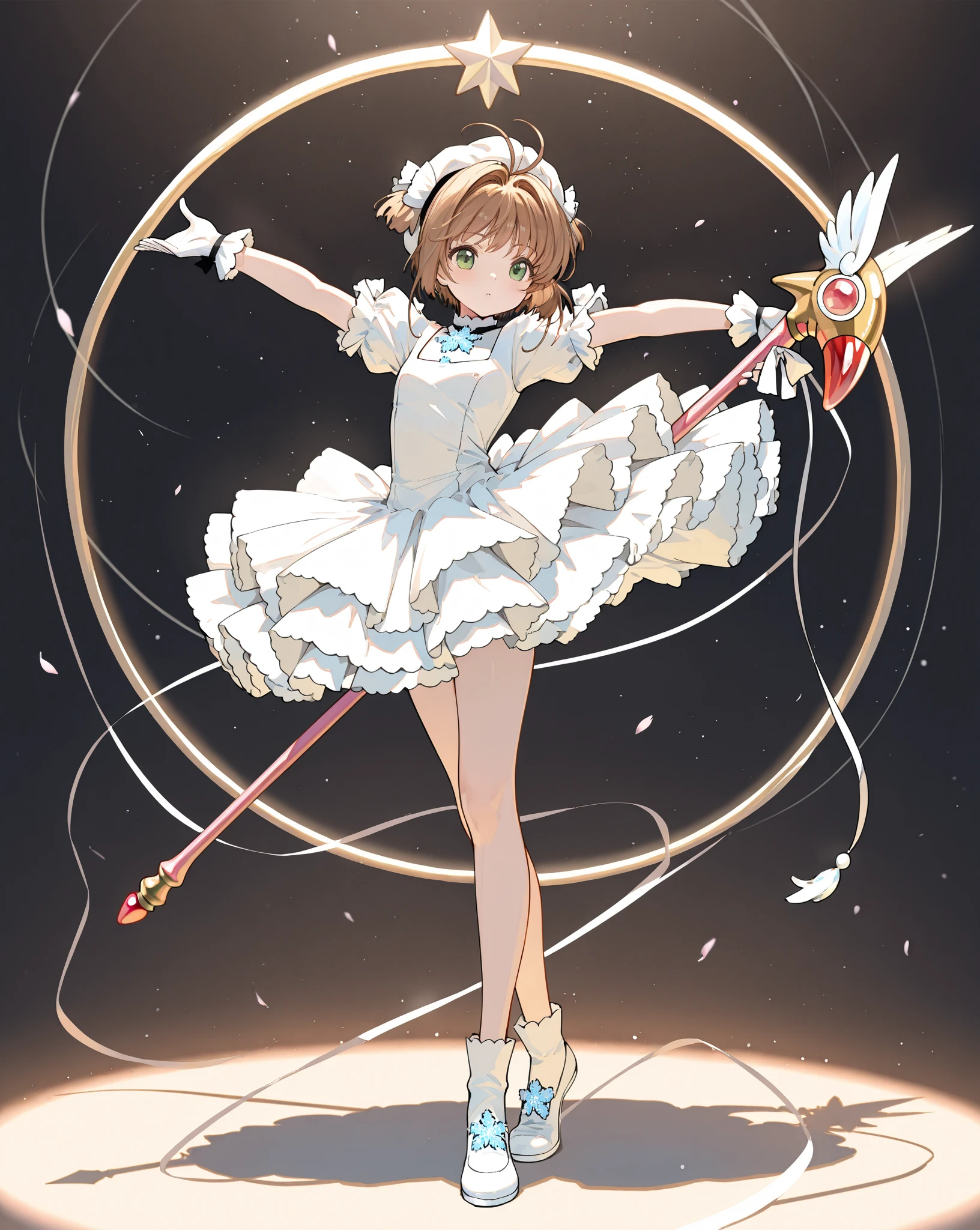 Full body, alone, Decisive Pose, (Cardcaptor Sakura_ Kinomoto Sakura ...