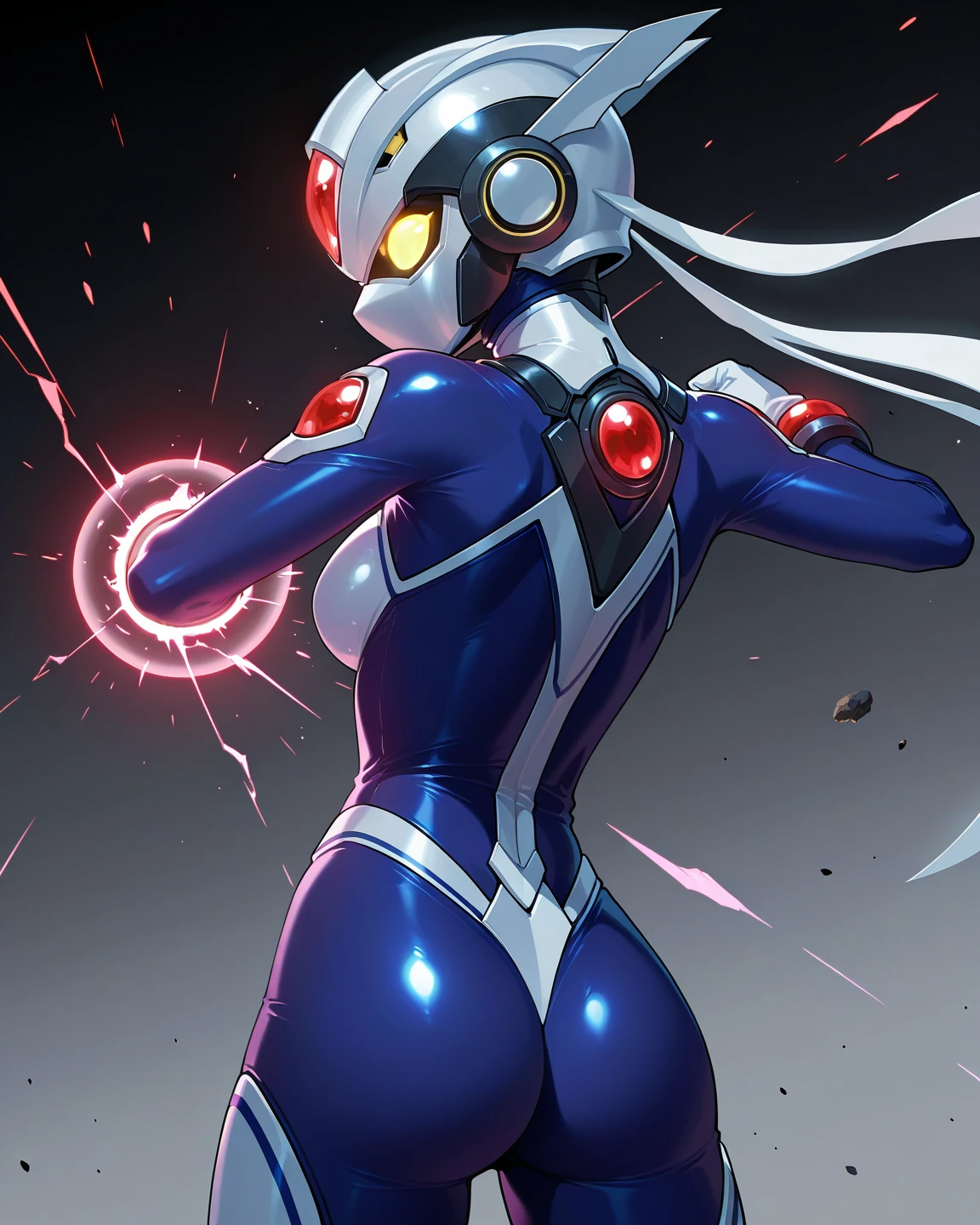 Astrea, full henshin, bodysuit, medium breasts,helmet, alien - SeaArt AI