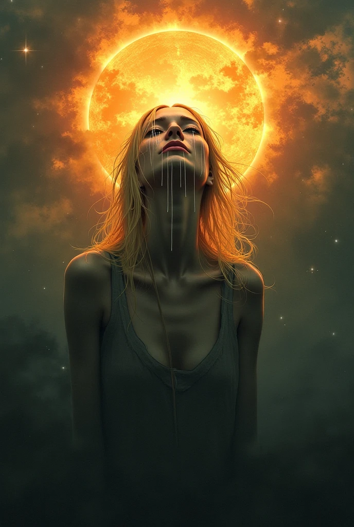 The sun She's crying - SeaArt AI