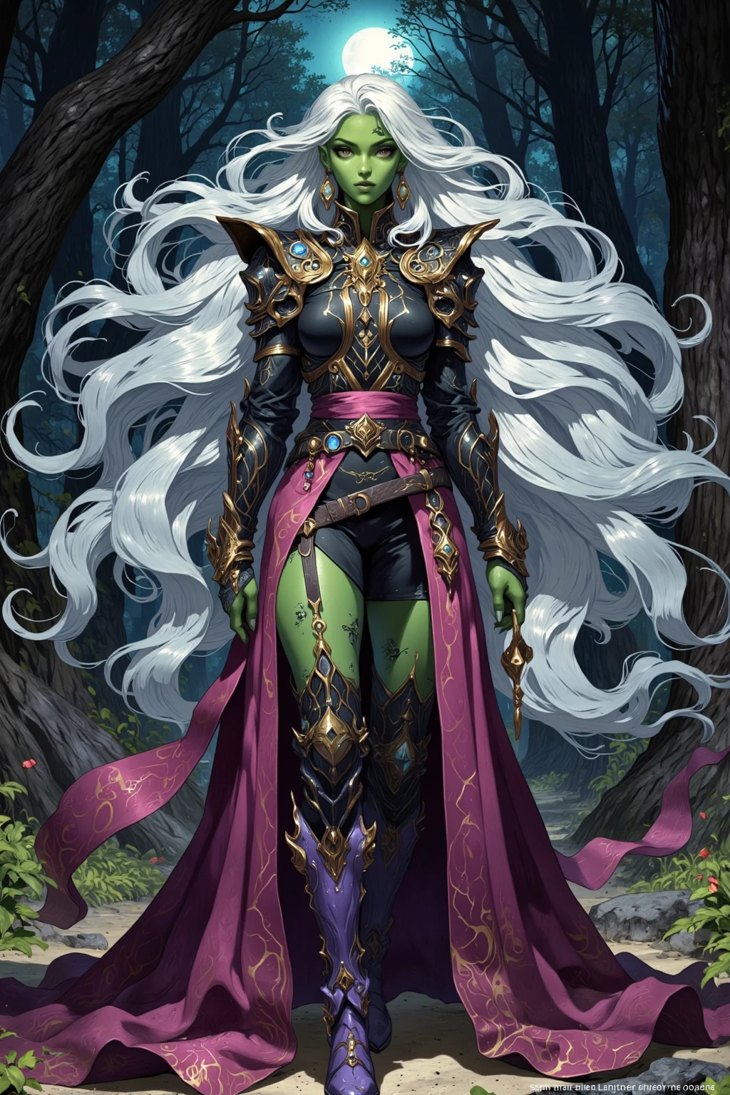 A Charming Girl，Dark Green Skin，meticulous，charming eyes，Oversized ...