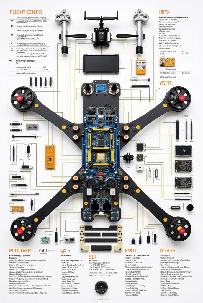 "Create a high-quality, technical exploded-view schematic diagram ...