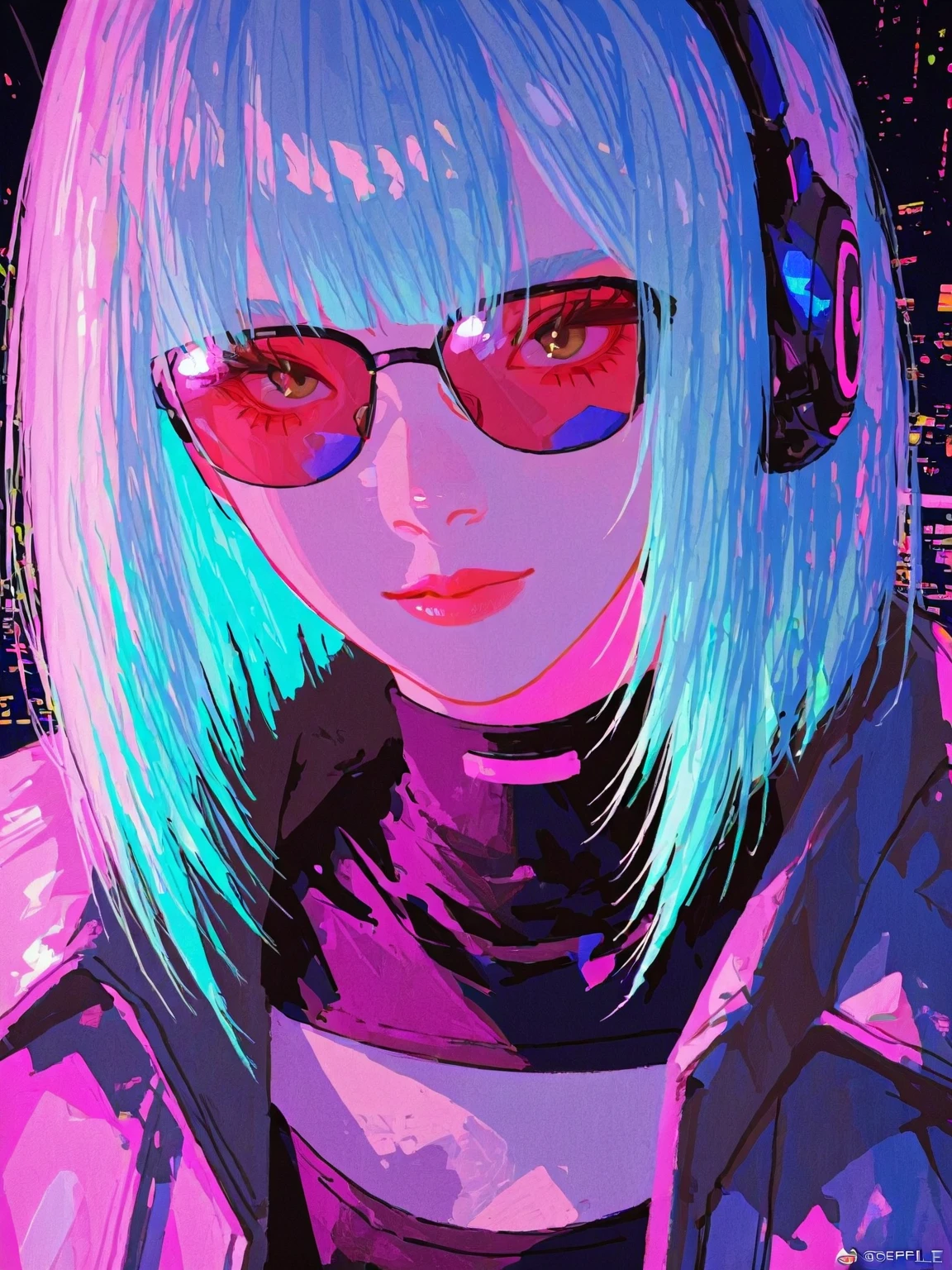 Close up of a man wearing a gray wig and sunglasses, Inspired by Yanjun ...