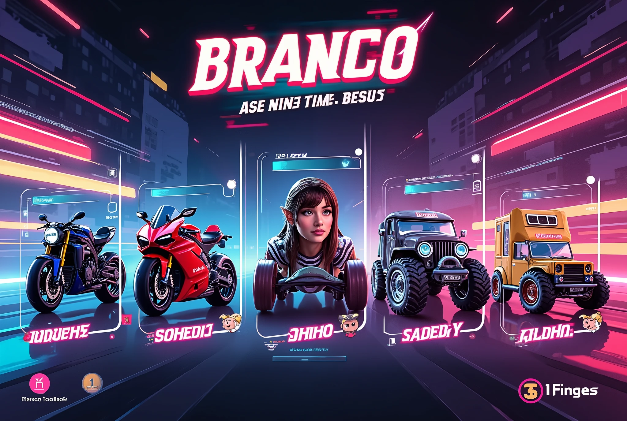 In racing game characters selection screen, ui newest, racing game ...