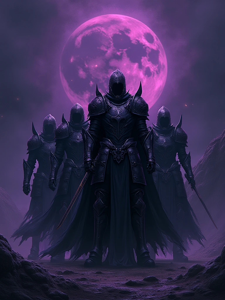 Dark fantasy knights in armor damned purple dark fantasy black moon ...