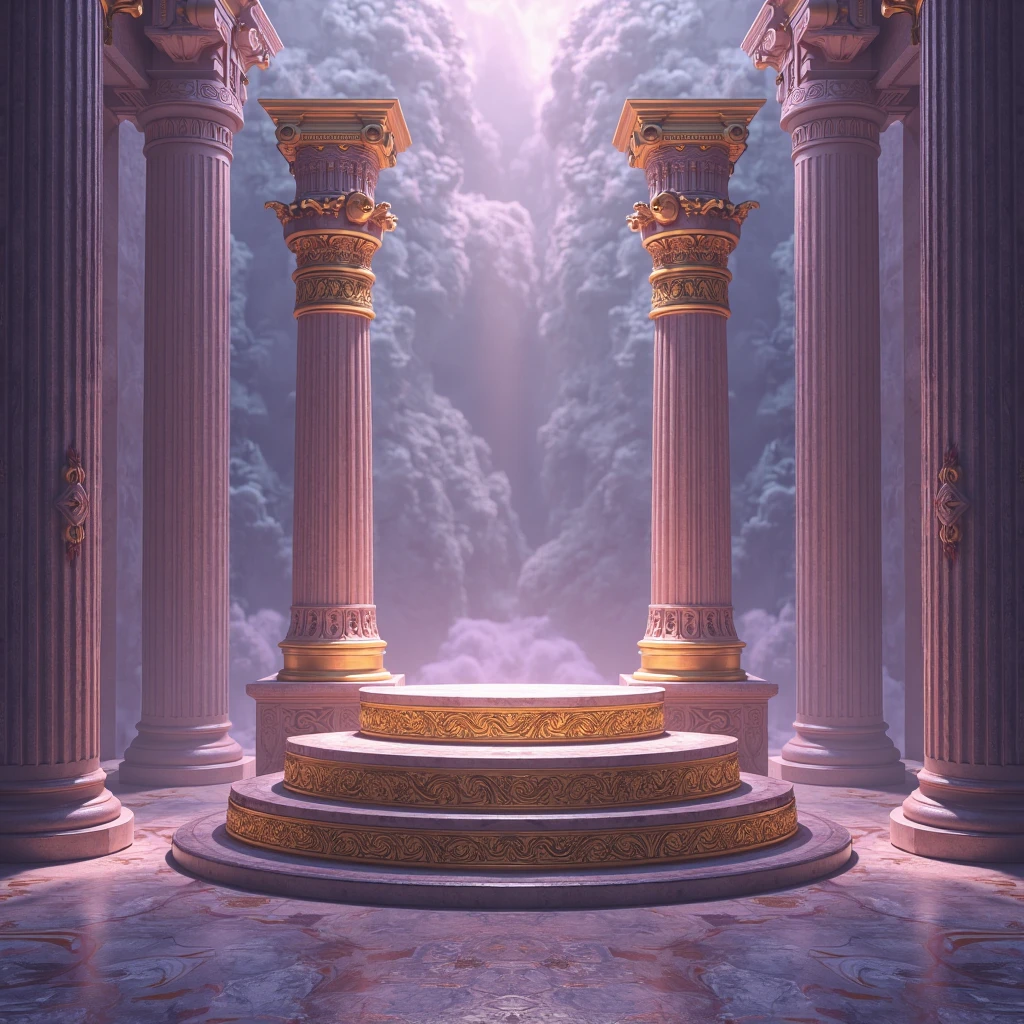 PODIUM IN GREEK MYTHOLOGY OF A WINNER IN SHADES OF PURPLE AND GOLD ...