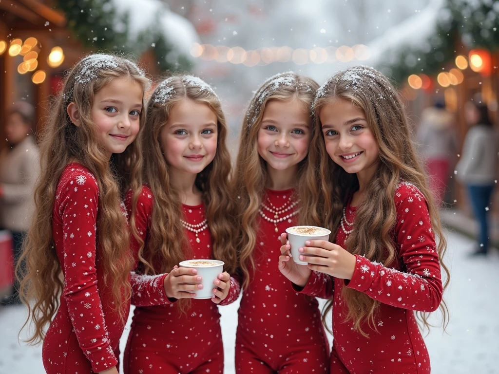 In a -friendly environment,back,Four cute 13yo k girls beautifully ...