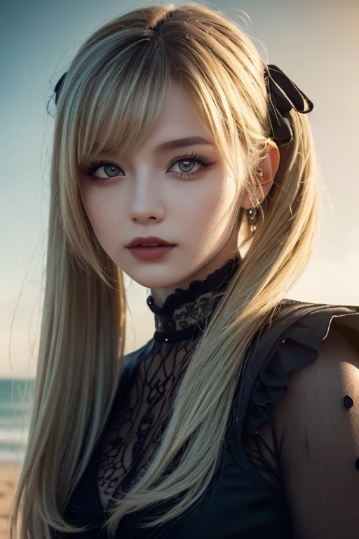 ( 1 girl),gothic,faceup, twin tails,White Hair, ,Gorgeous and elaborate ...
