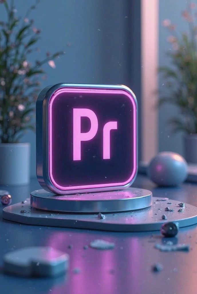 I want a picture of the Premier Pro logo that shines in a professional ...