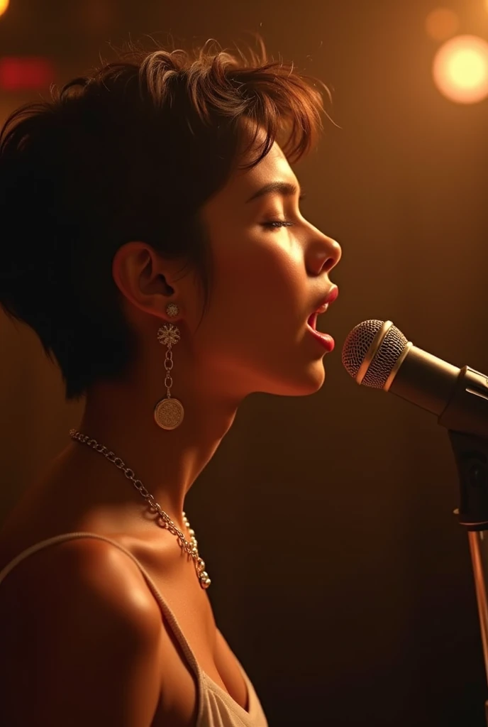 SINGER OF LYRICAL MUSIC VOCALIZING THE VOCAL O, VOCAL TECHNIQUE ...