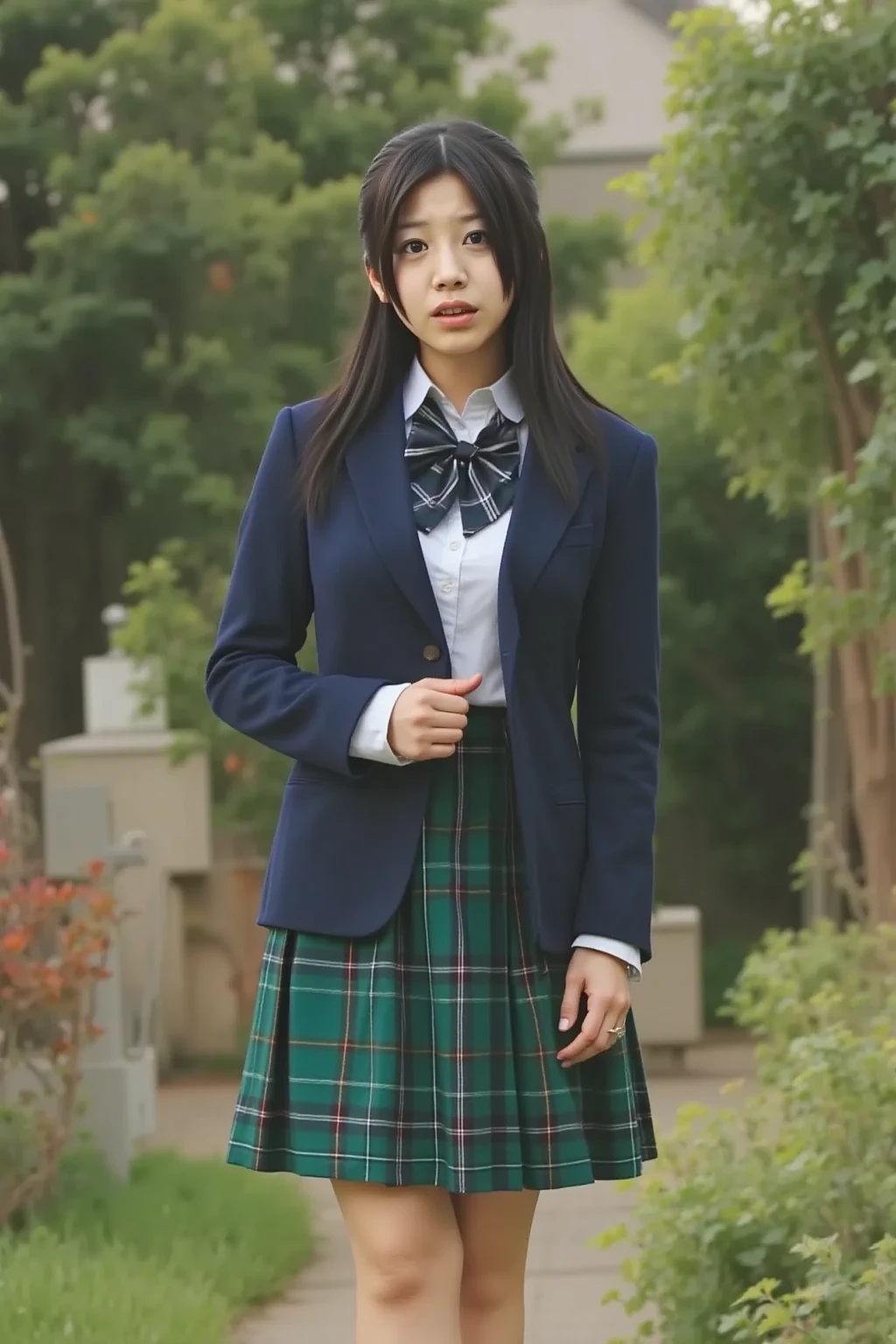 (top quality,8k),(smile),(Cowboy Shooting),(school uniform), - SeaArt AI