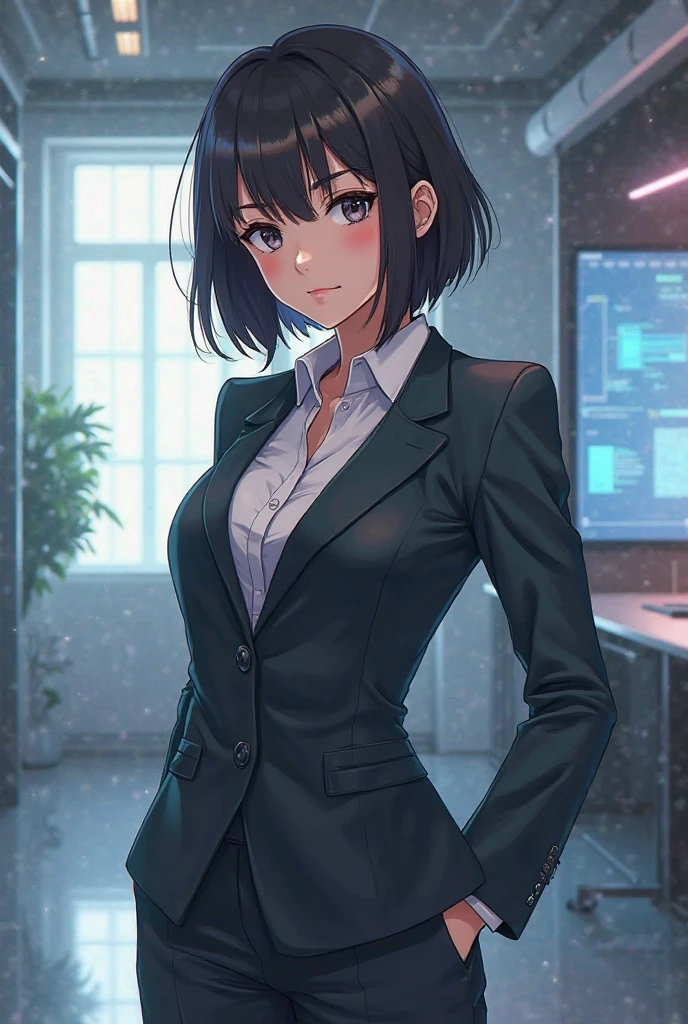Young ceo anime woman - SeaArt AI