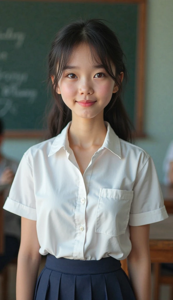 thai student girl Wearing school unifrom (real human) - SeaArt AI