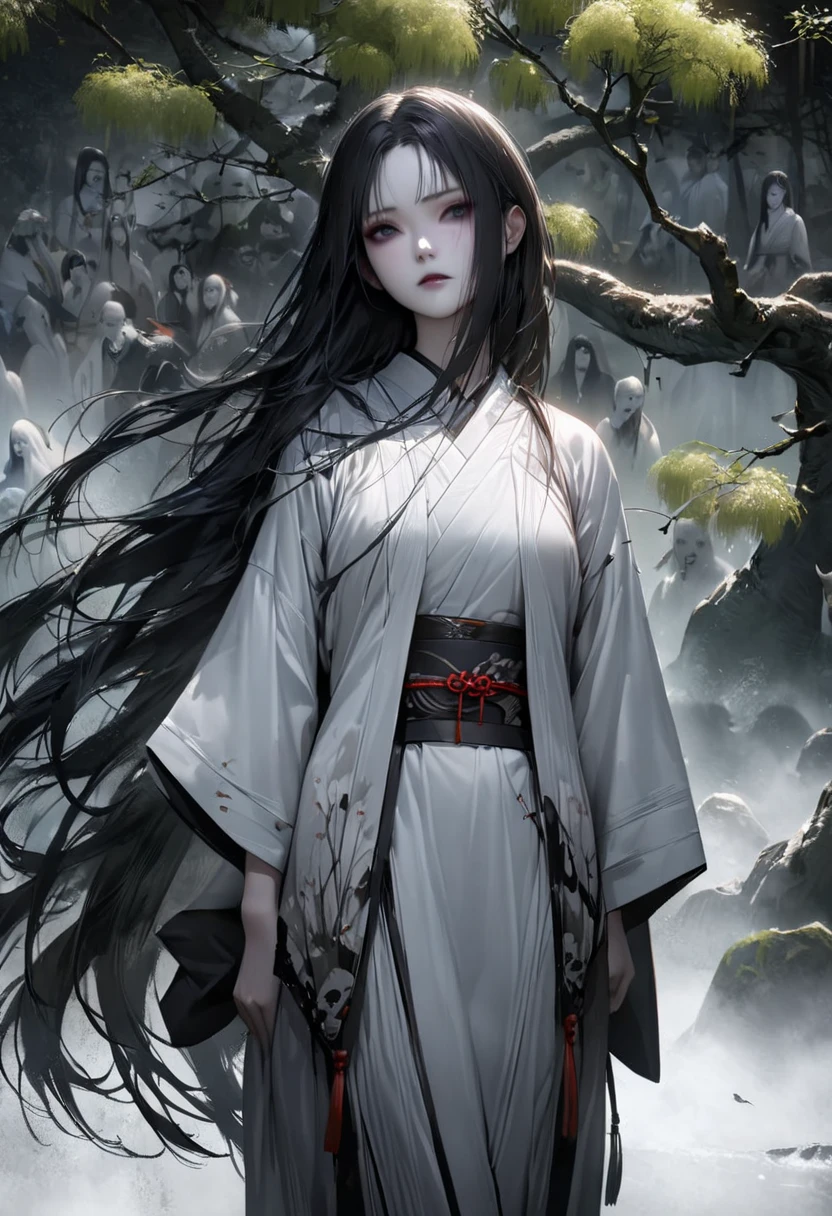Standing motionless and upright））） Scary woman Floating Japan in the ...