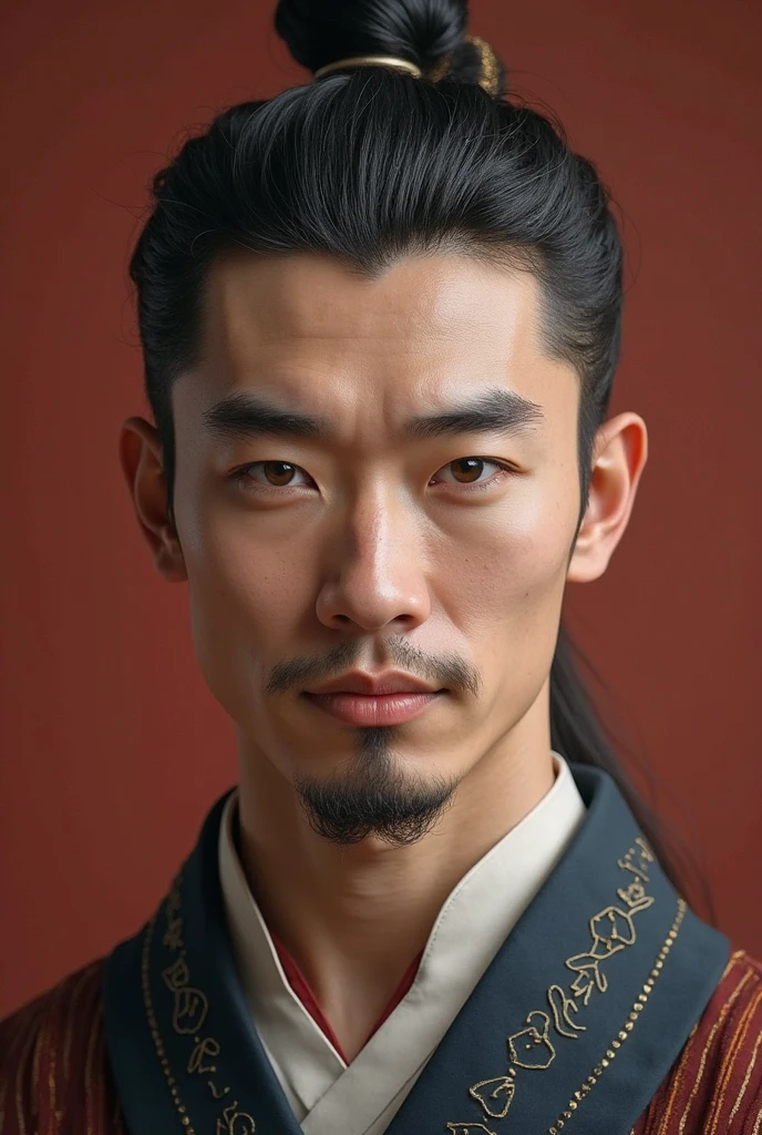 male，Facial features details** - **Face shape**：**long round face ...