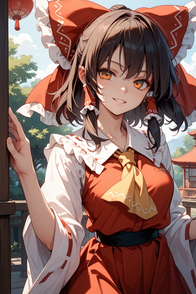 4-frame comic with Reimu by Touhou Project - SeaArt AI