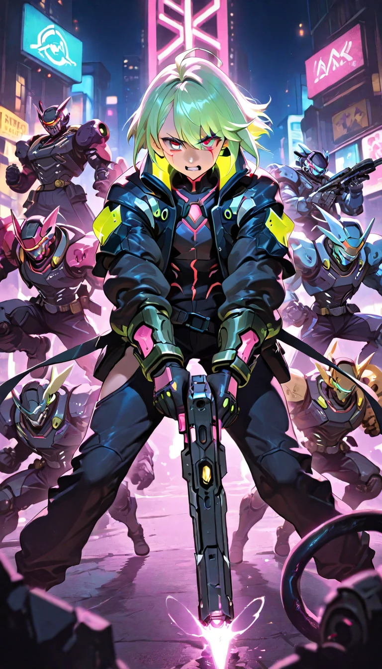 (0316) Theme: A Cyberpunk Gunfight / cyberpunk air shootout / Cyberpunk ...