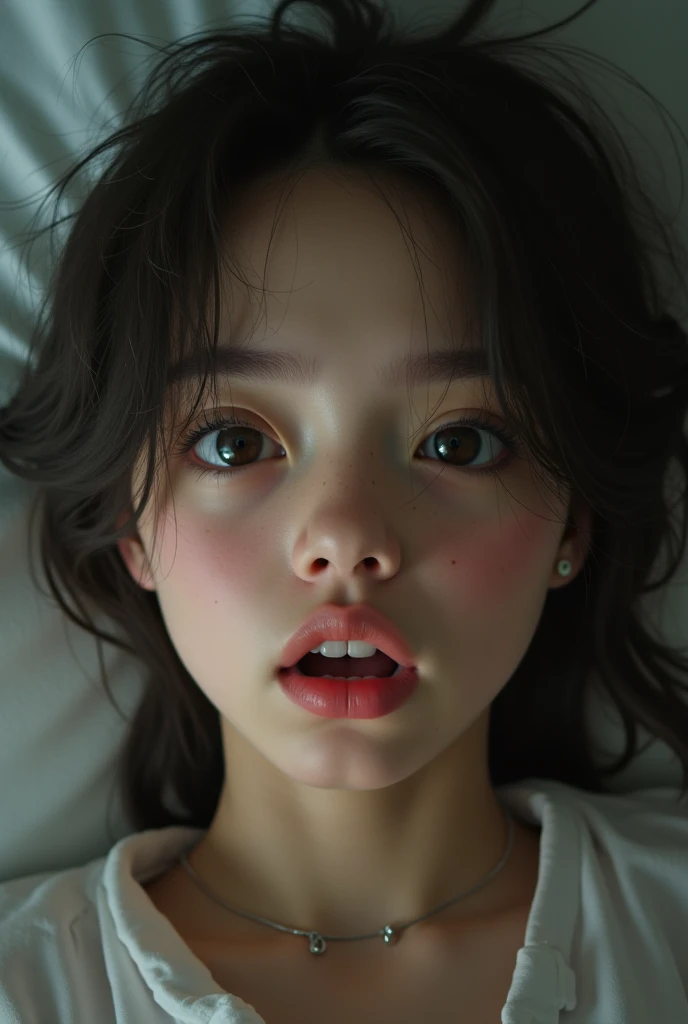 Girl bite her leeps - SeaArt AI