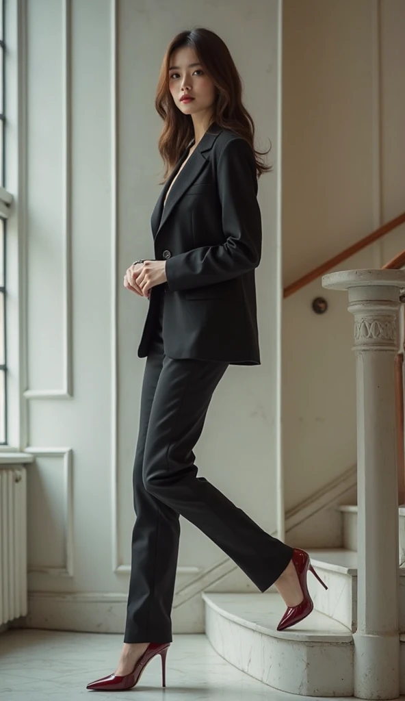 Inclined angle photograph from the back , Point of view close to the ...