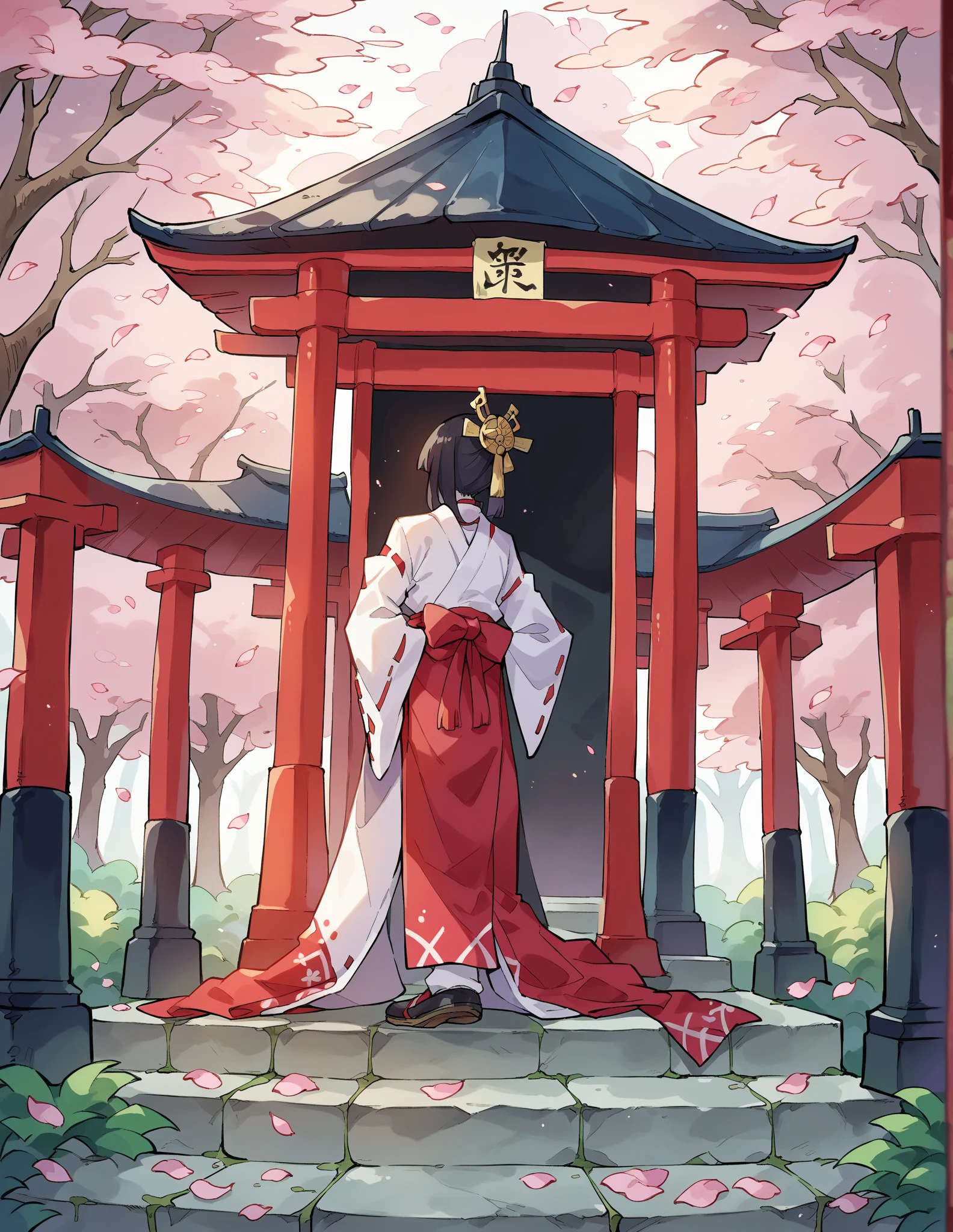 "A mysterious shrine maiden, known as Invisible Miko, standing in a ...