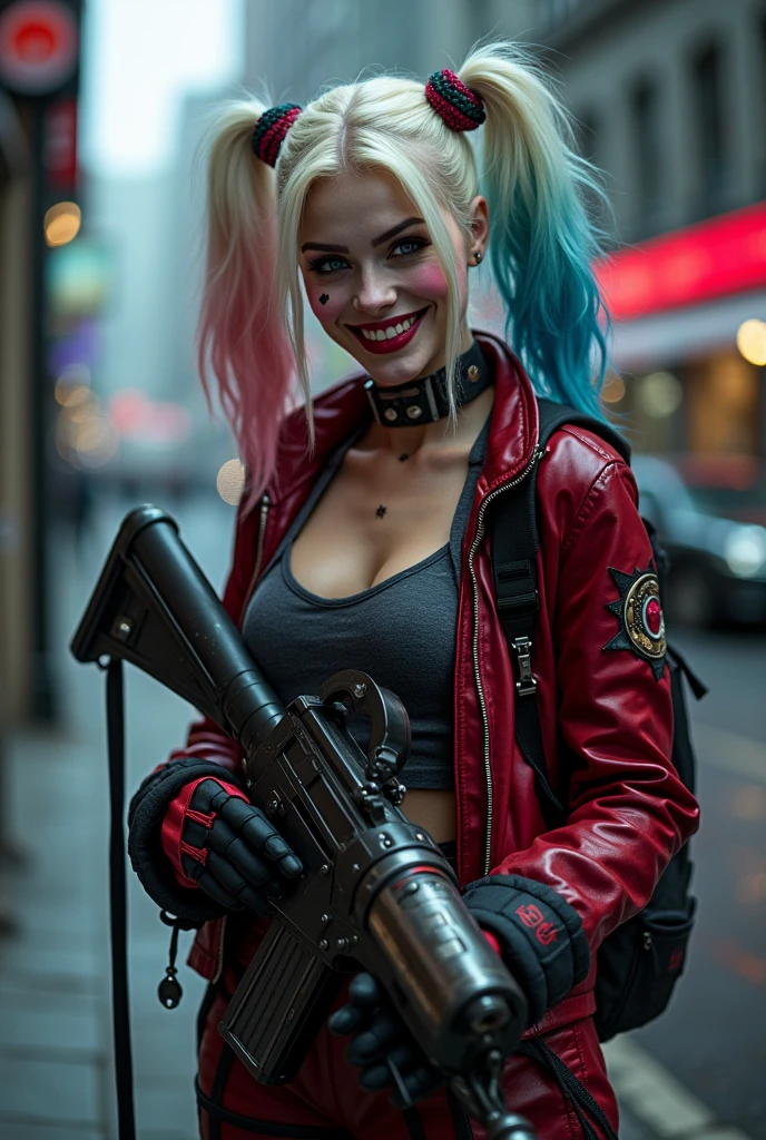 . Healthy Harley Quinn with a challenging look in a mysterious ...