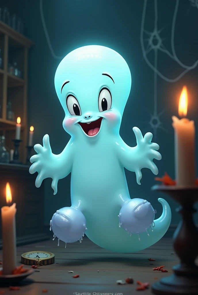 A parody of Casper the ghost “CASPAIRE DE COUILLES” - SeaArt AI