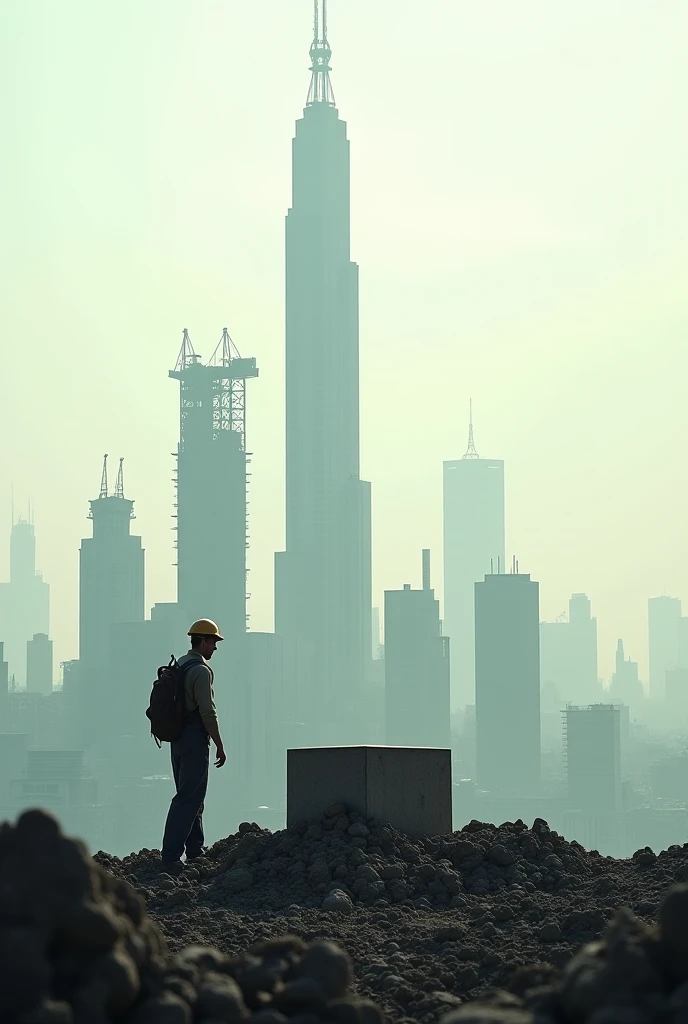 **Slowly Growing City** – An image of a hand laying the foundation ...