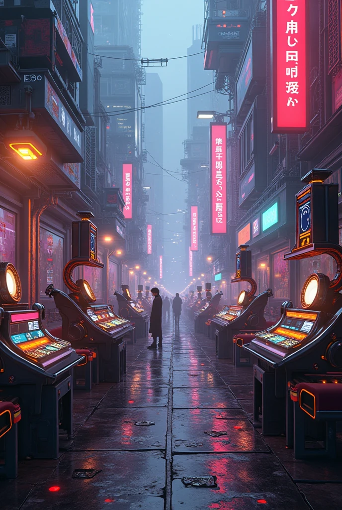 An image of different futuristic cyberpunk musical styles with ...