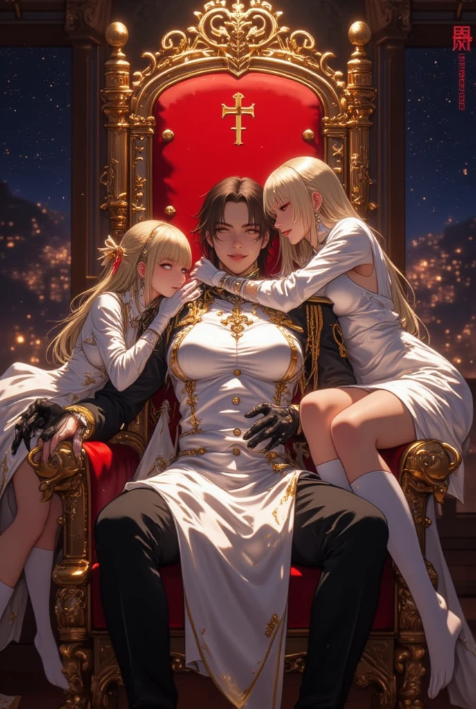 An adult male, A woman on your right side, and a small on her left side ...