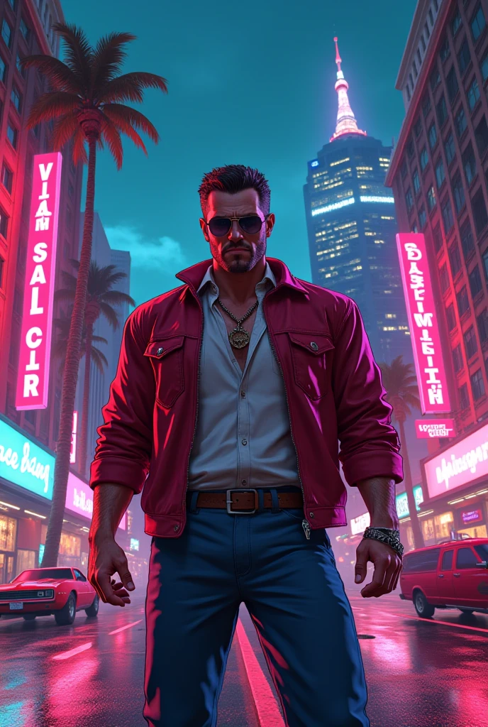 GTA vice city tom 4K Action - SeaArt AI