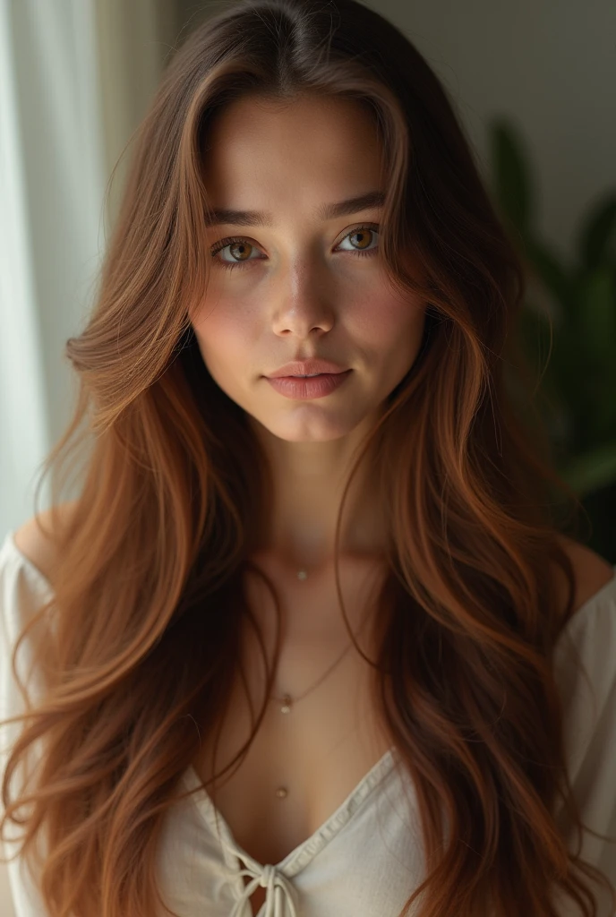 Ad long brown hair - SeaArt AI