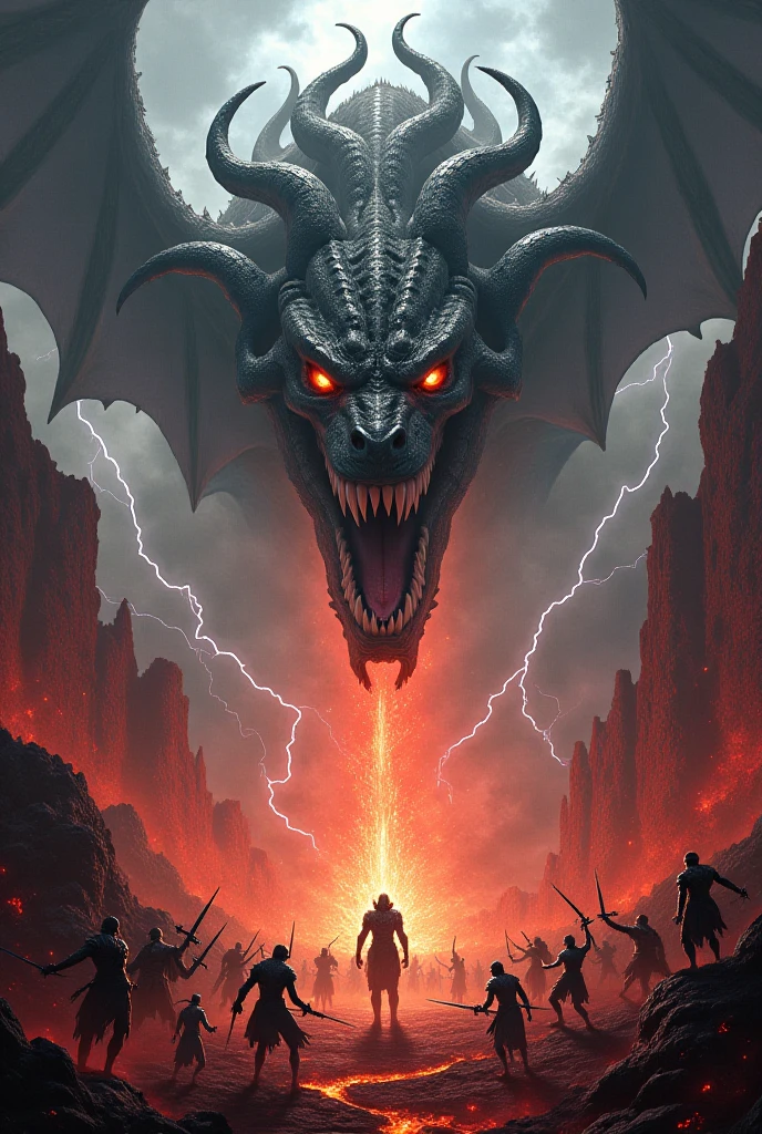 A war between demons and angels, in hell with the 7-headed beast ...