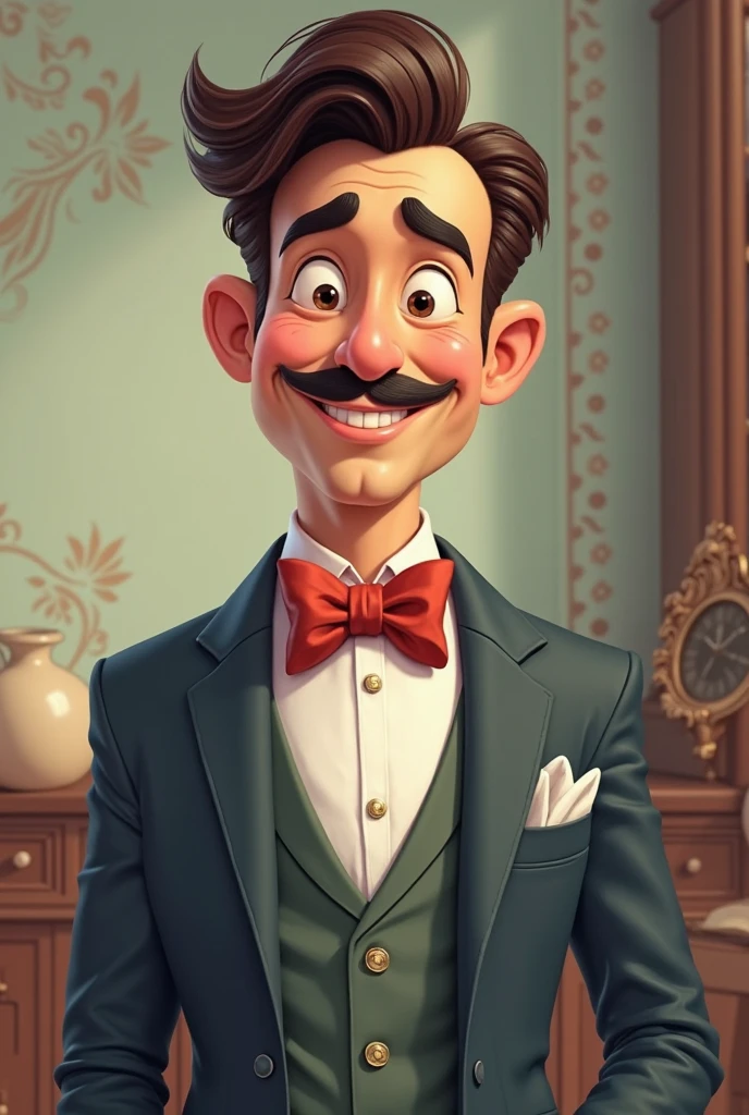 Generate a gentleman in cartoon - SeaArt AI