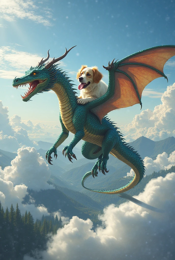 A dragon with a dog on it - SeaArt AI
